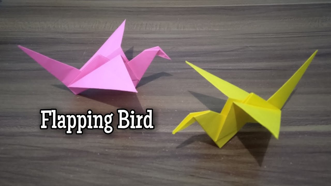 Membuat Origami Flapping Bird | How to make easy Origami Flapping Bird ...