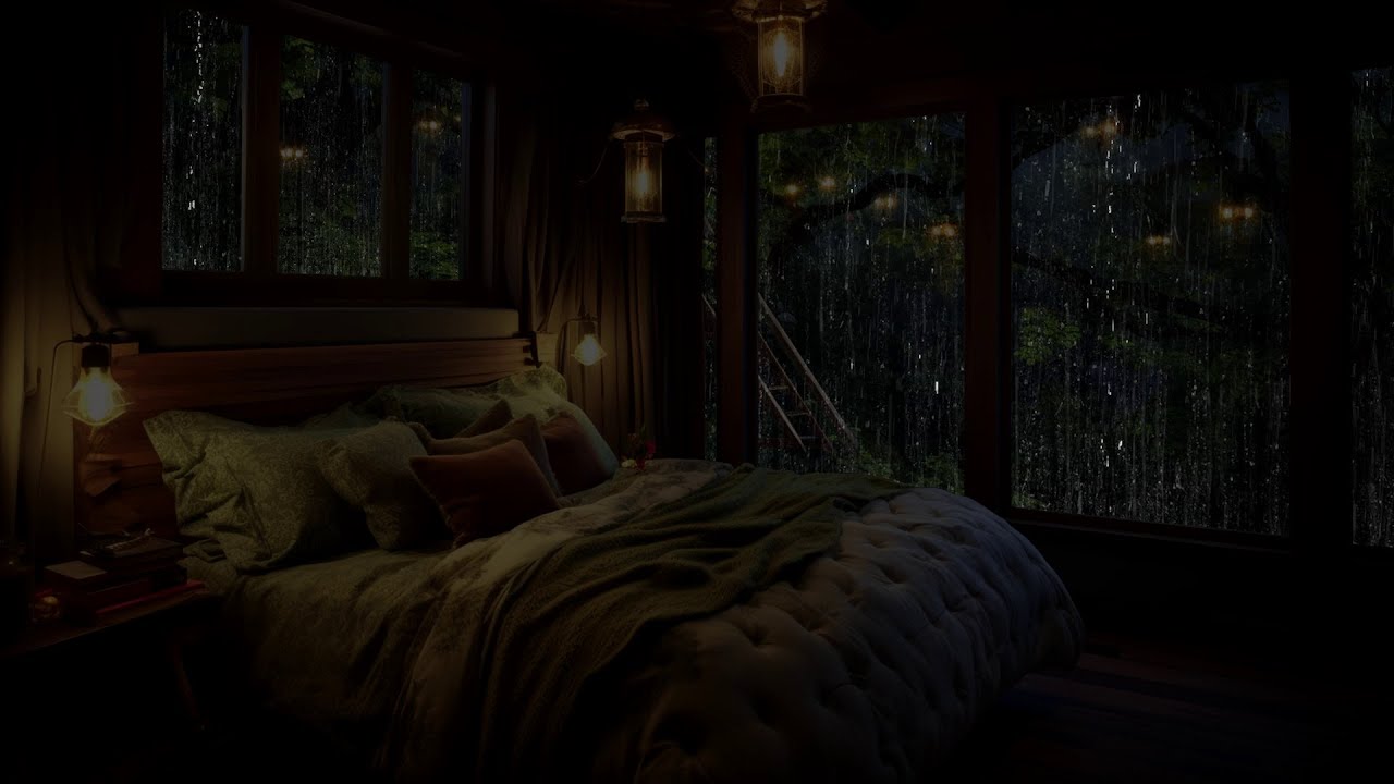 Indoor Rain Sounds, Heavy Rain and Thunder for Sleeping and Stress ...