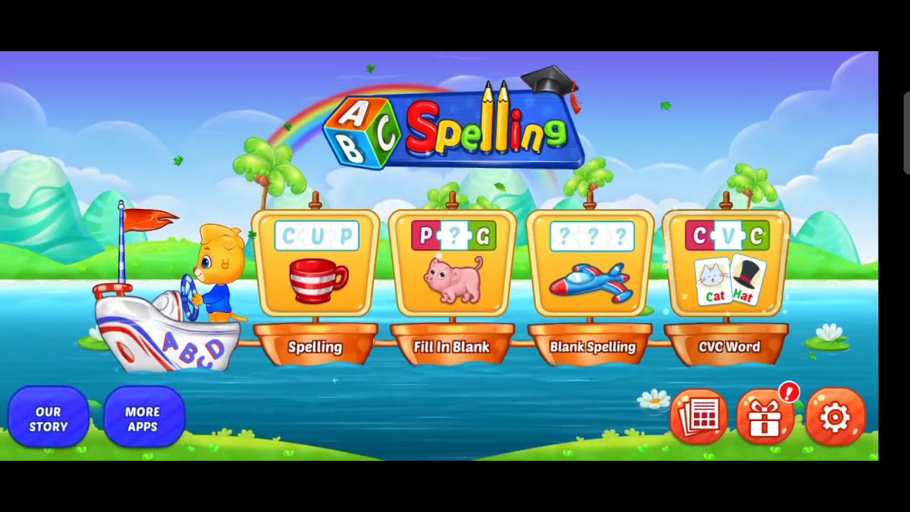 balloon pop in English Spelling |Game for kids | Cartoon | correct ...