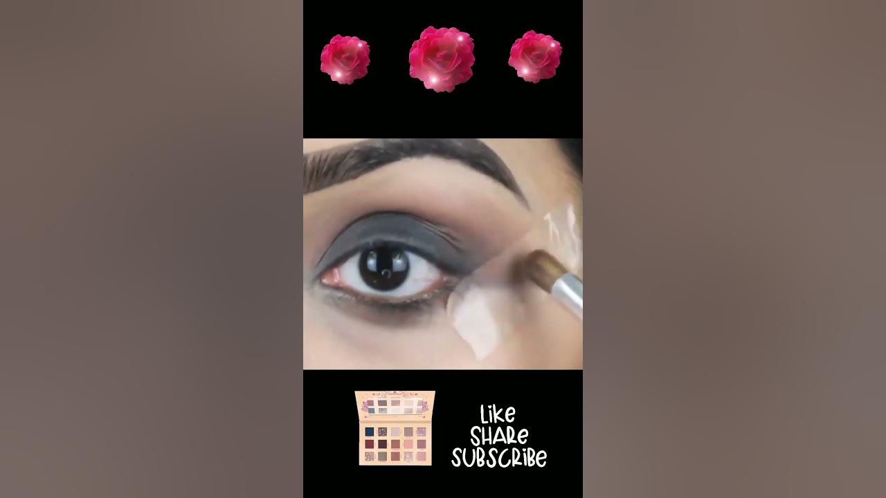 Classic black Smokey Eye Tutorial/Easy Step by Step Black Smokey Eye Makeup#Shorts#ytshort# ...