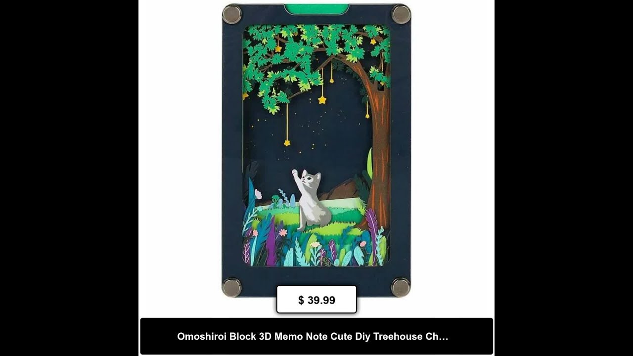 Omoshiroi Block 3D Memo Note Cute Diy Treehouse Christmas Gift Color ...