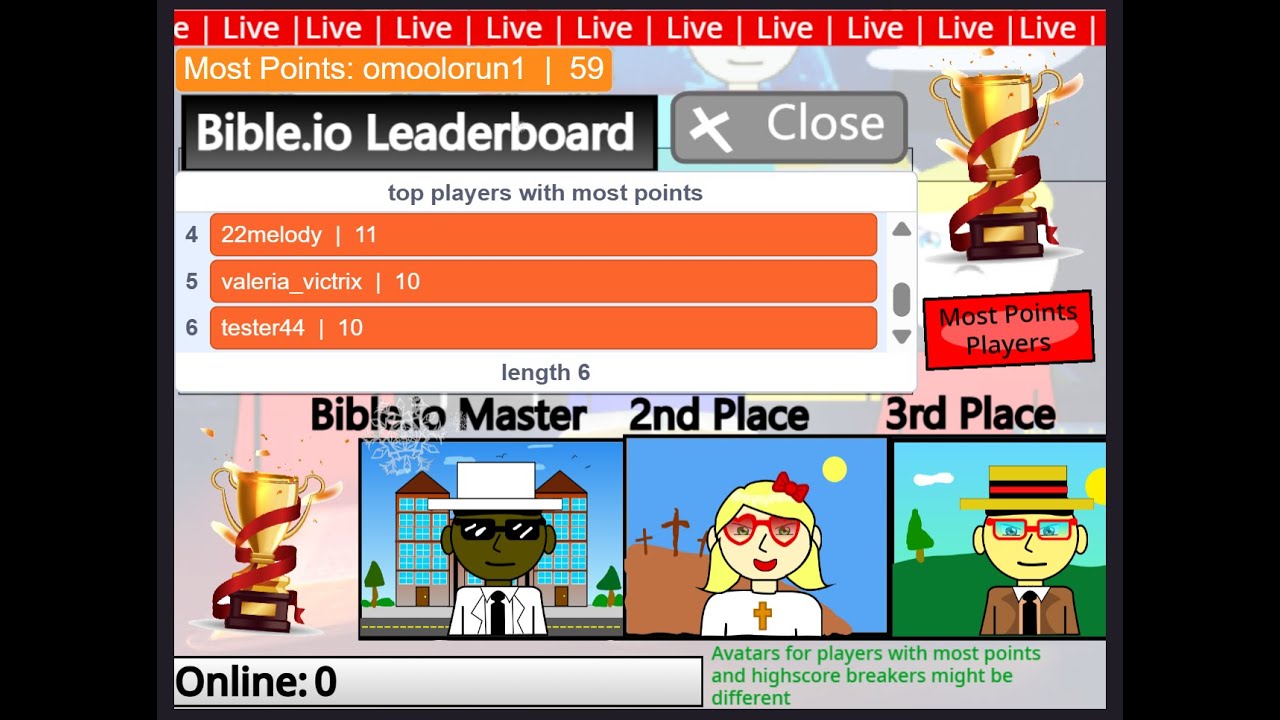 Quite a few people played Bible.io today !! Bibleio | Online Christian ...