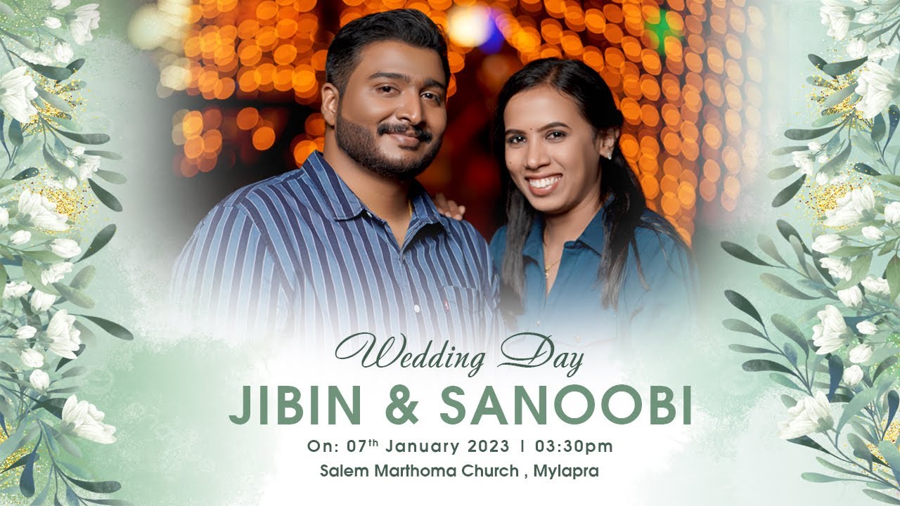 JIBIN & SANOOBI | Wedding Live | Sam Wedding Company - YouTube