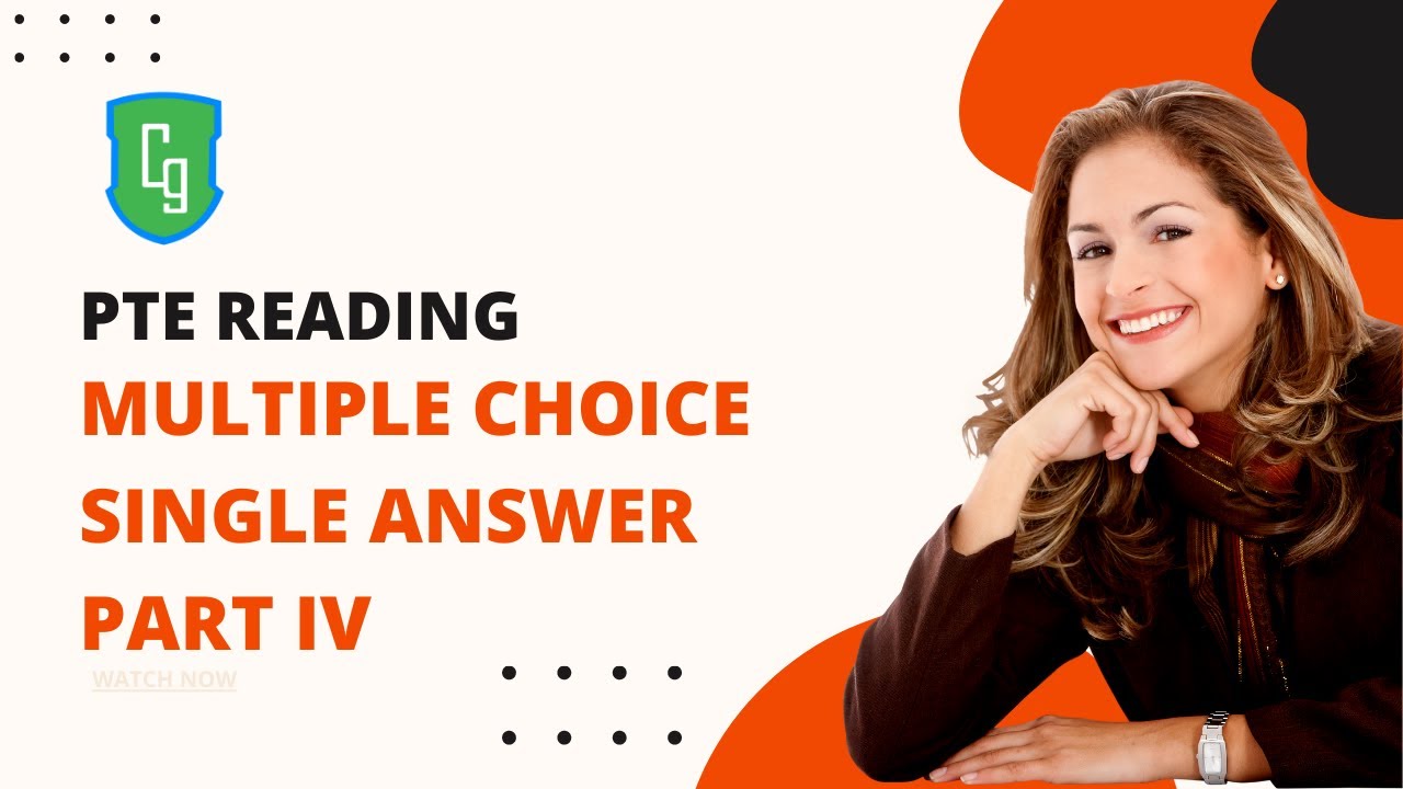 PTE Reading Multiple Choice Sigle Answer Part IV - Learn with Charlie - YouTube