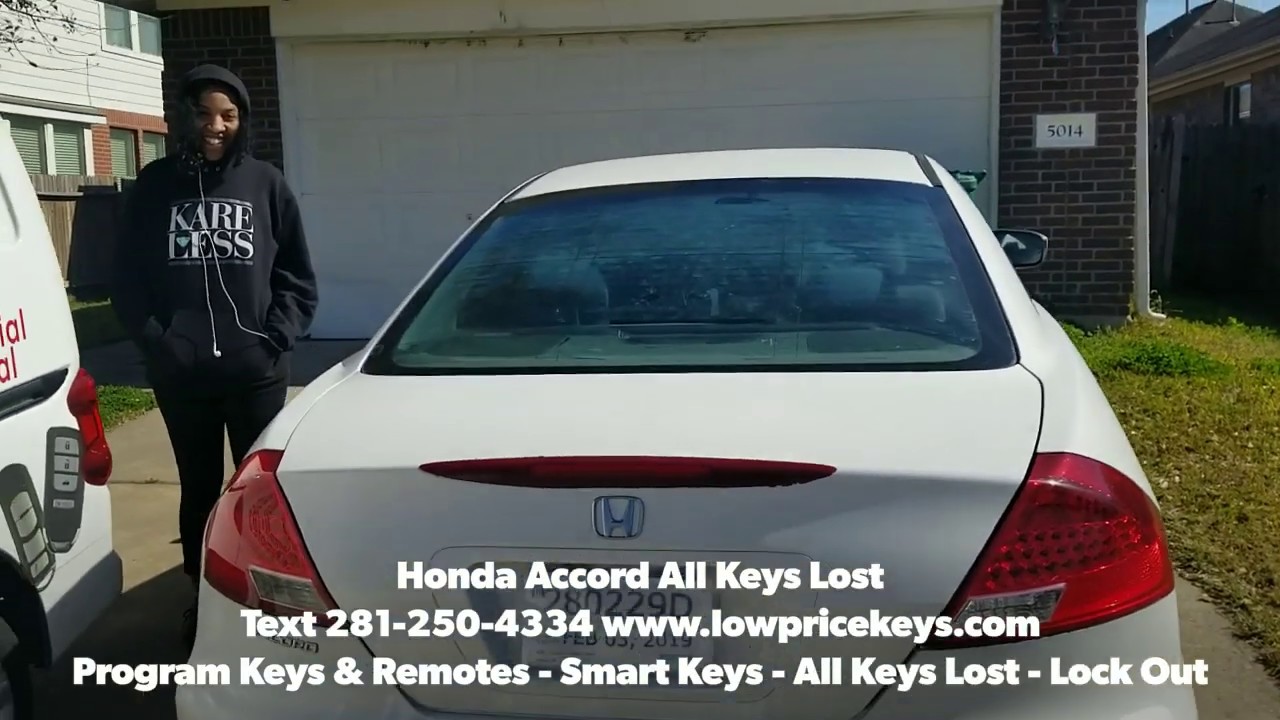 Locksmith Houston Katy Sugar Land - Honda Accord All Keys Lost - YouTube