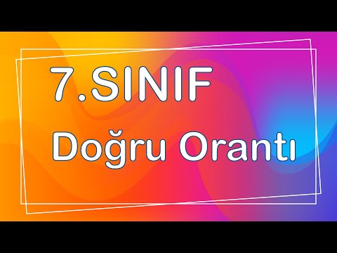 7. Sınıf Doğru Orantı Testi Çözümü