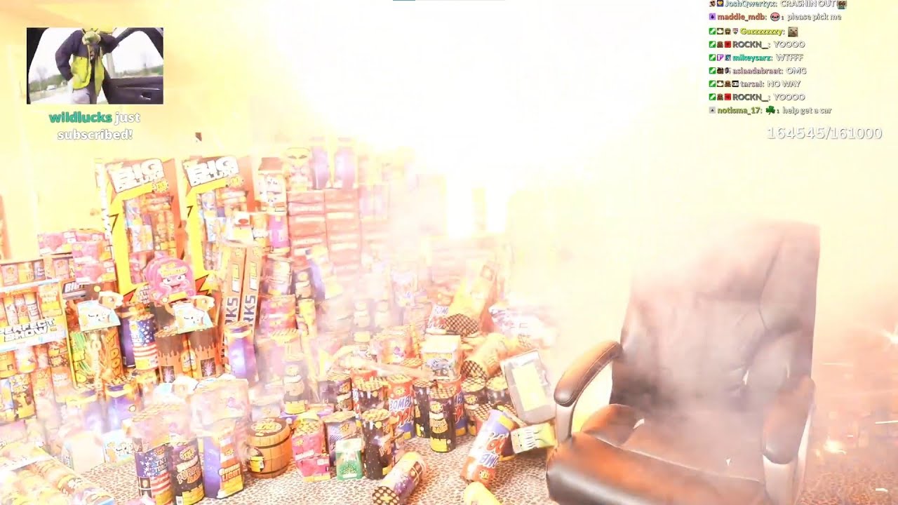 Kai Cenat's Room Explodes From Fireworks 🎆 - YouTube