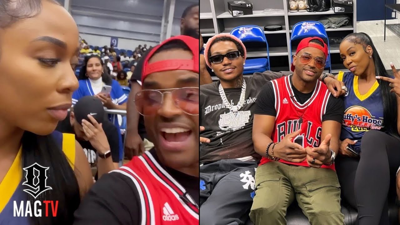 Larenz Tate Got Kash Doll Star Gazing While Lil Meech Chills At Celebrity Basketball Game 😍