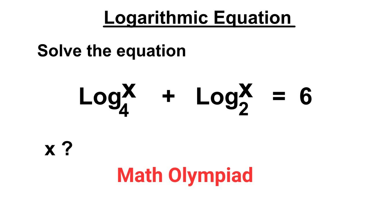 How to Solve Logarithmic Equations with Different Bases | Change of ...