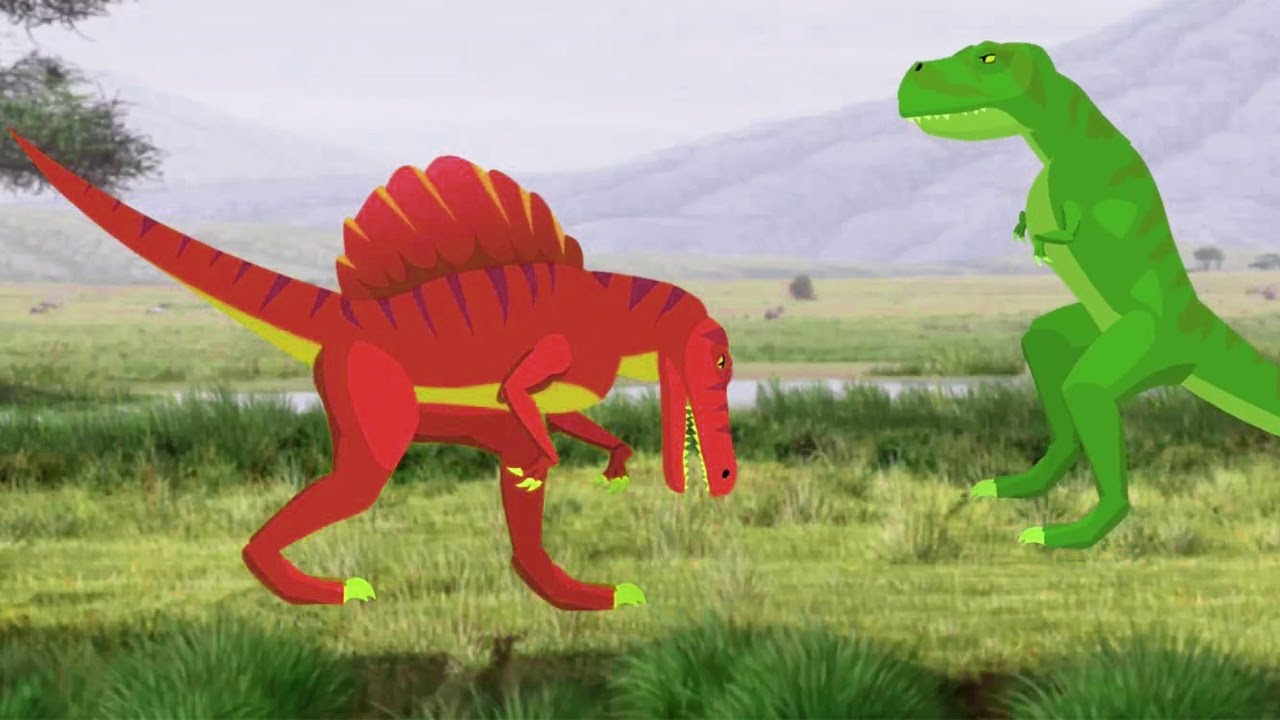 Carnotaurus & Spinosaurus VS Dinosaurs | T-Rex Fights Carnotaurus ...