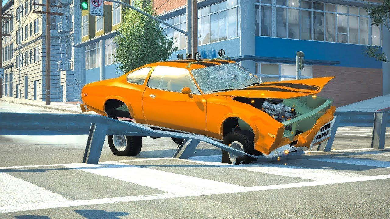 🎮 CARS vs GUARDRAILS - BeamNG drive - YouTube