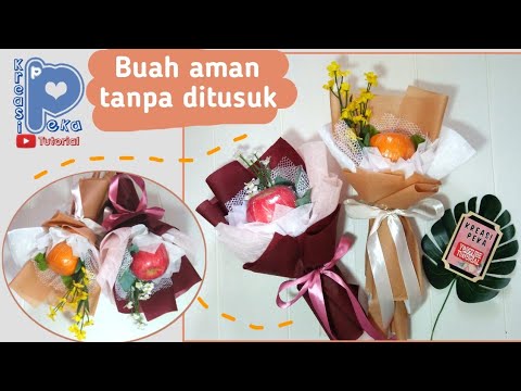 Tutorial Buket Buah simple || Fruit bouquet tutorial - YouTube