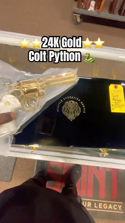 24K Gold Colt Python🔥🔥🔥 #pew #rangedayeveryday #boomin - YouTube