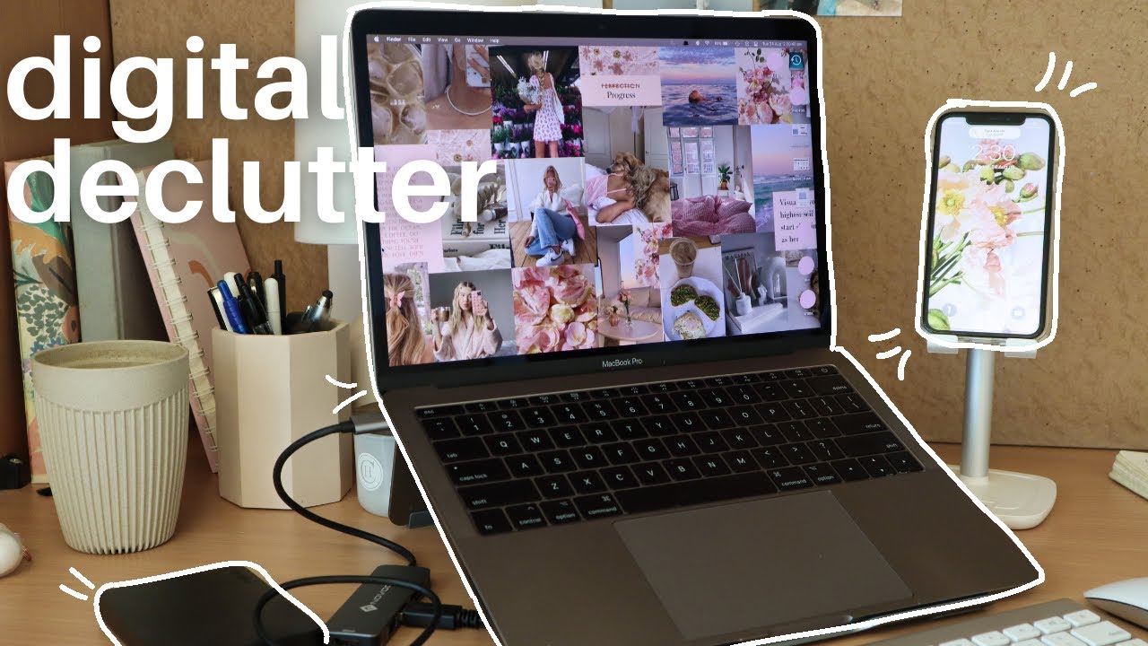 DIGITAL DECLUTTER | how to organise your laptop, phone and hard drive ...