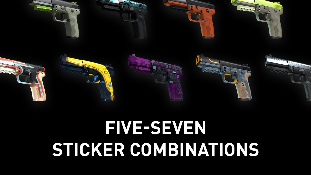 CS:GO — Best Sticker Combinations: Five-SeveN - YouTube