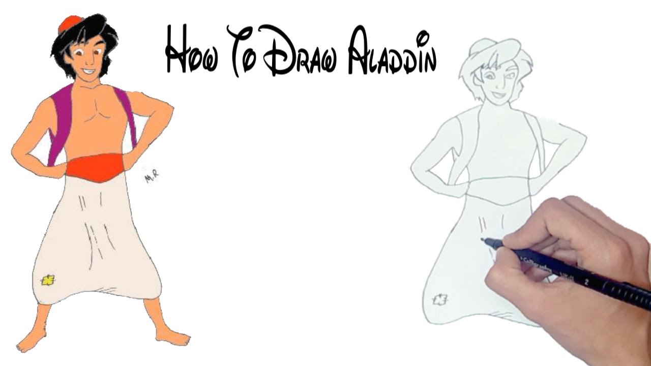 How To Draw aladdin | Disney's New Aladdin Movie - YouTube