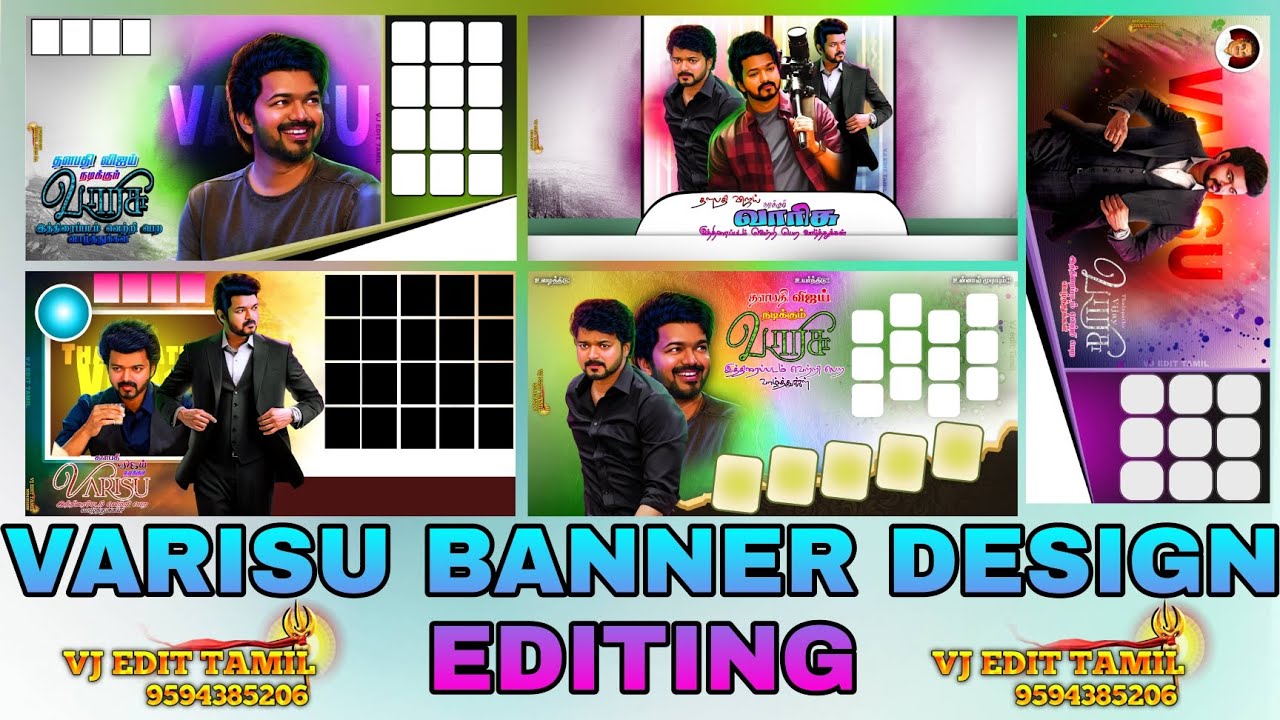 Varisu movie banner design poster editing design - YouTube