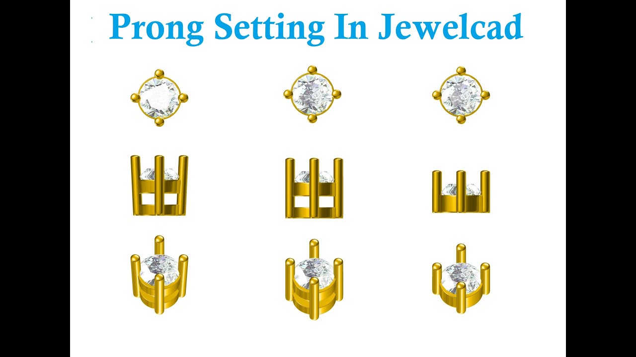 Class 14 # Prong Setting In jewelcad # Prong setting # TCC - YouTube