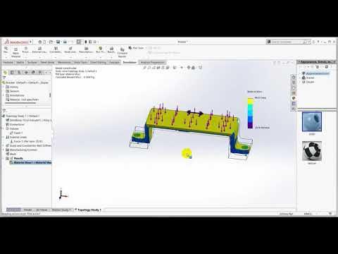 Solid works Simulation Tutorial -Bracket Topology Optimization Simulation - YouTube