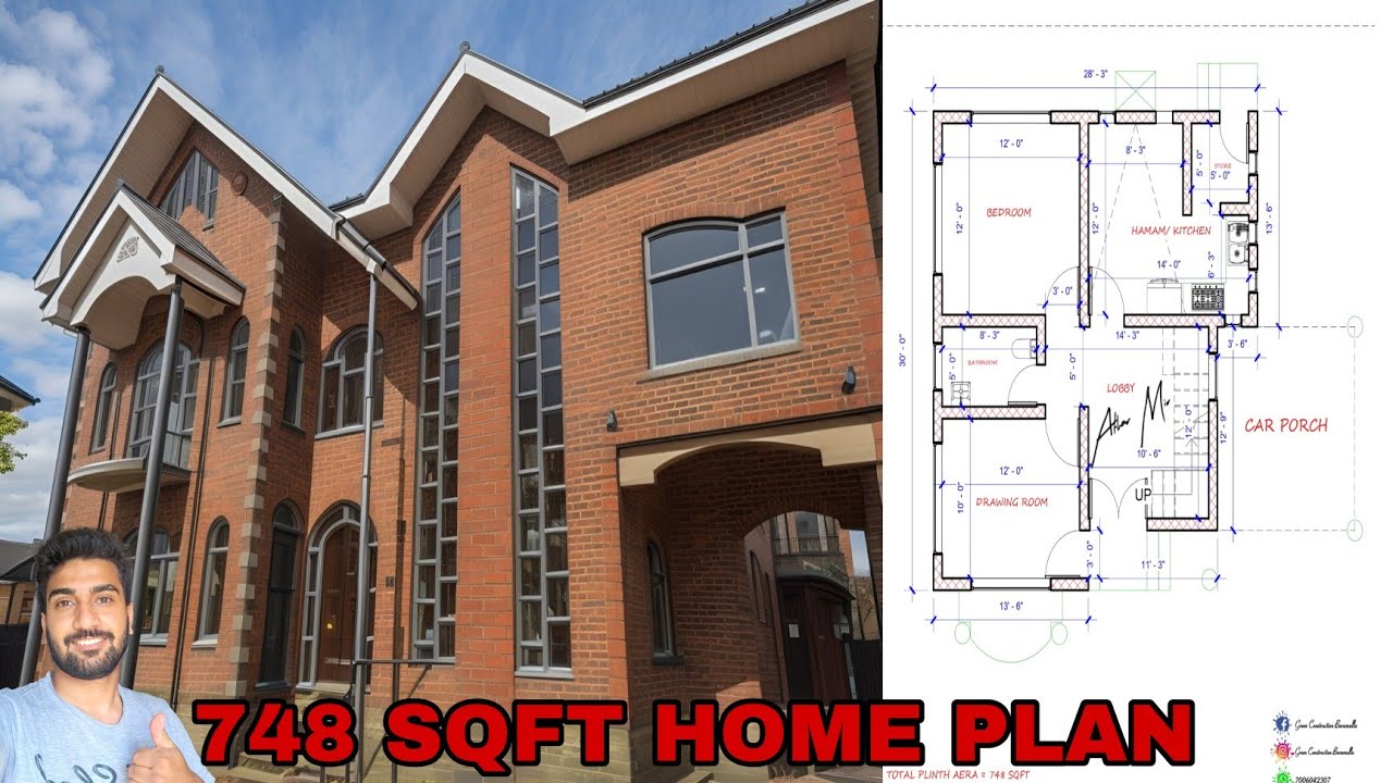 748 Sqft Base Plan | Home Base Plan - YouTube