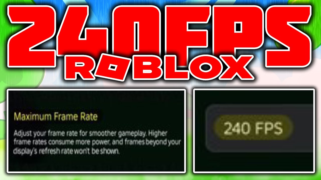 How To Get 240 FPS On (Roblox) - YouTube