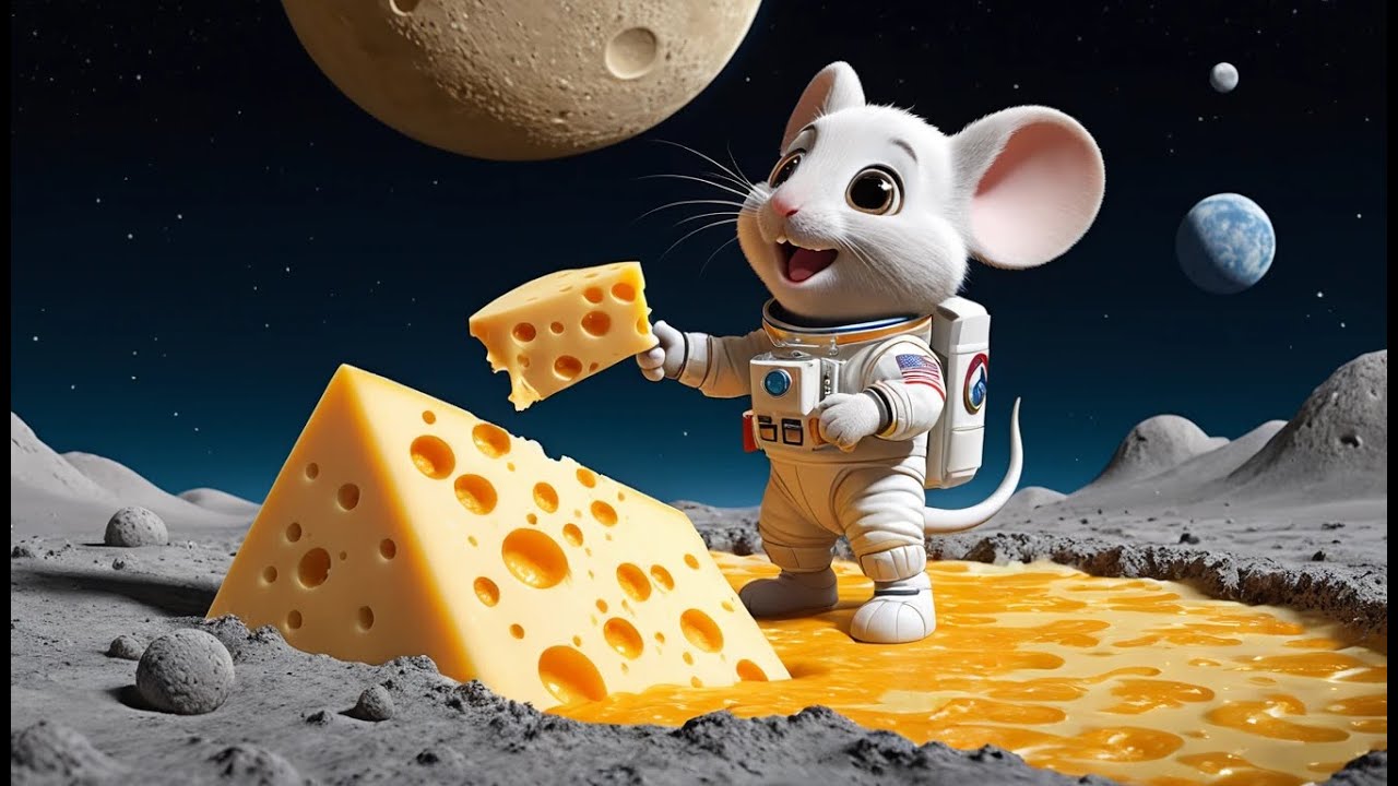 The Moon Mouse and His Cheese Rocket | Fun Nursery Rhyme for Kids ...