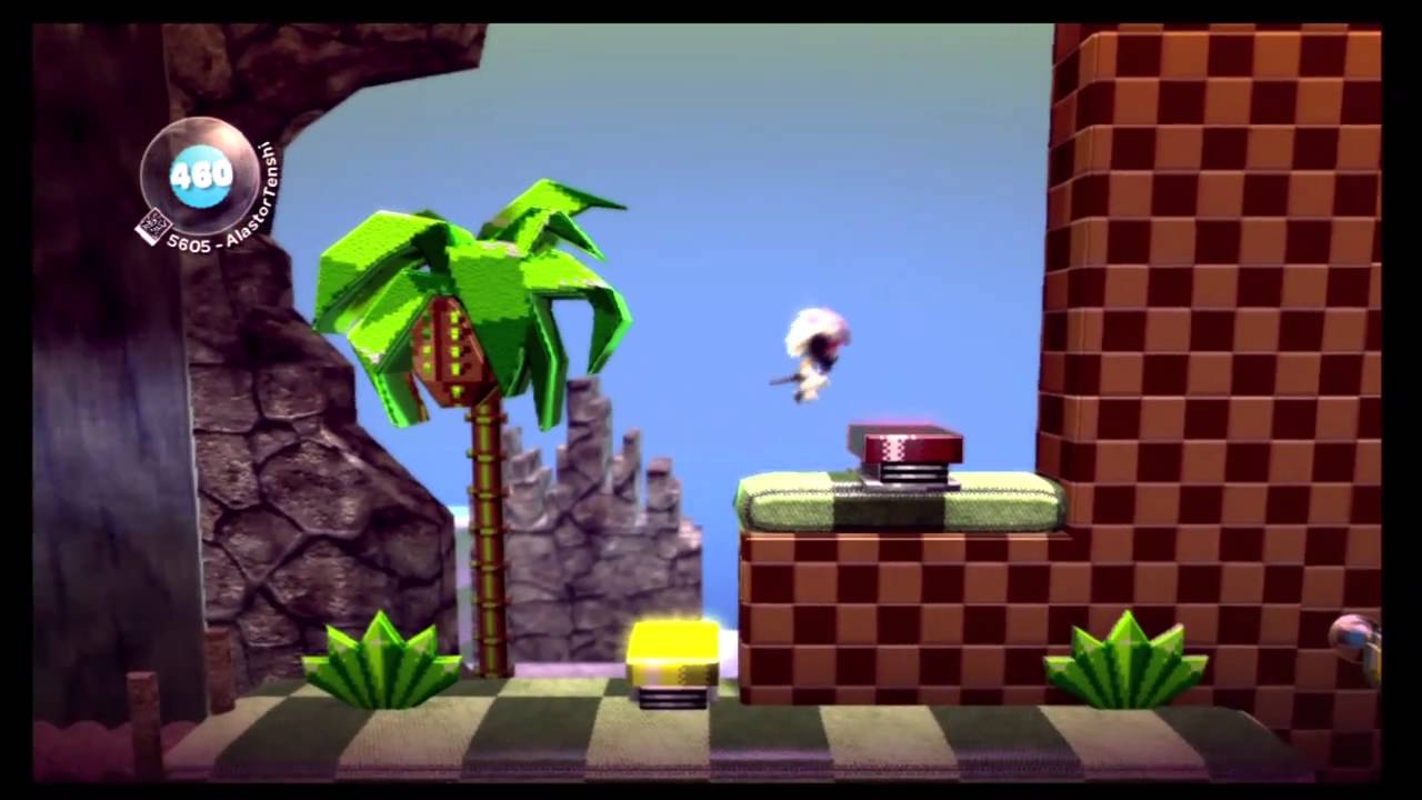 Little Big Planet - Sonic the sackhog: Green Hill Zone. By lilmayz88 ...