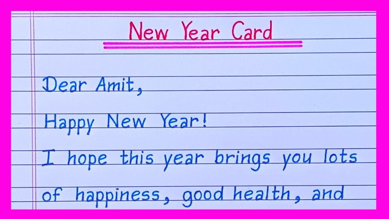 New Year Card Writing 2025/Happy New Year Card 2025/Happy New Year ...