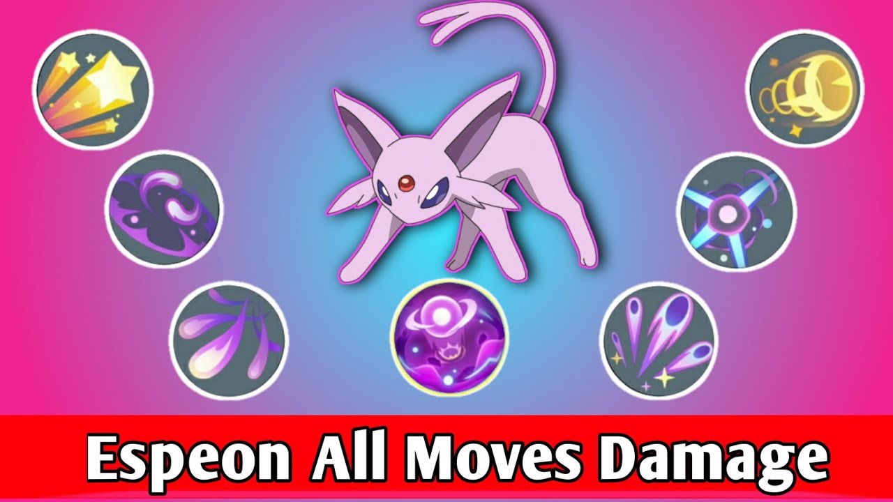 *Espeon* All Moves Damage...👀💪|| Pokemon unite.... - YouTube