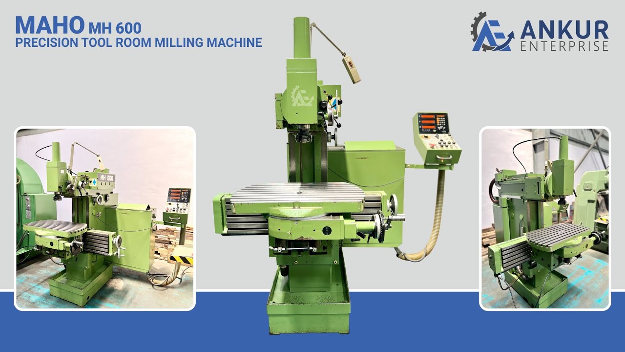 Maho MH-600 Universal Tool Milling Machine - 720 mm x 410 mm - YouTube