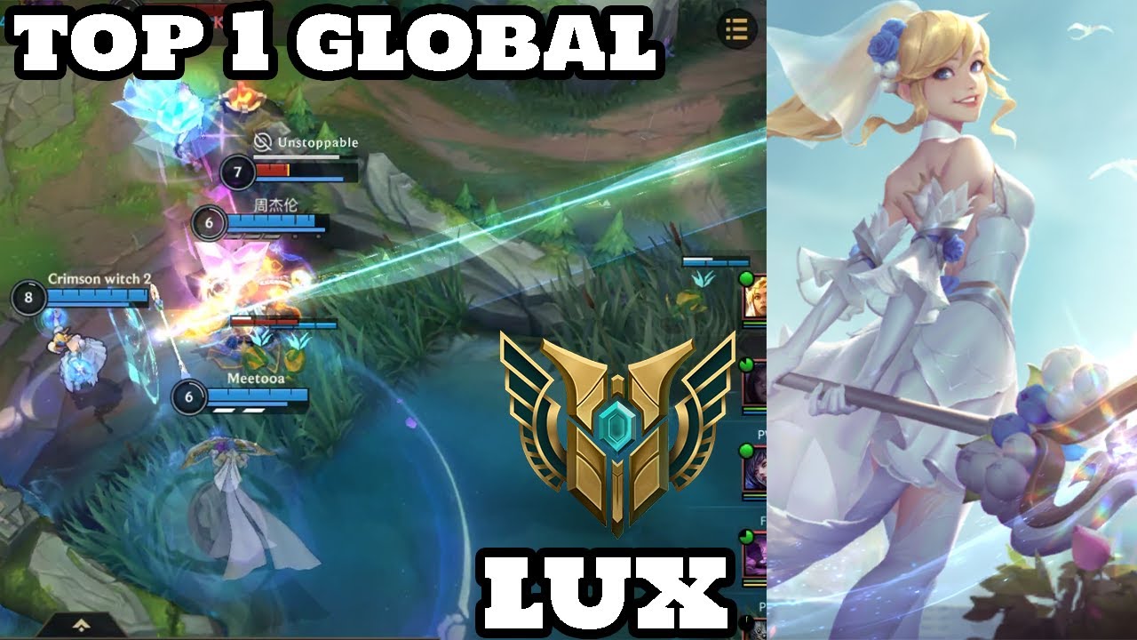 Wild Rift Lux - Top 1 Lux Skin Crystal Rose Lux Gameplay OP Carry - YouTube