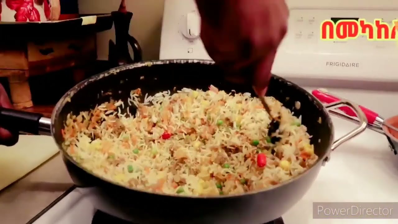 በእንቁላልና ስጋ የተጠበሰ ሩዝ Fried Rice /Ethiopian Food - YouTube
