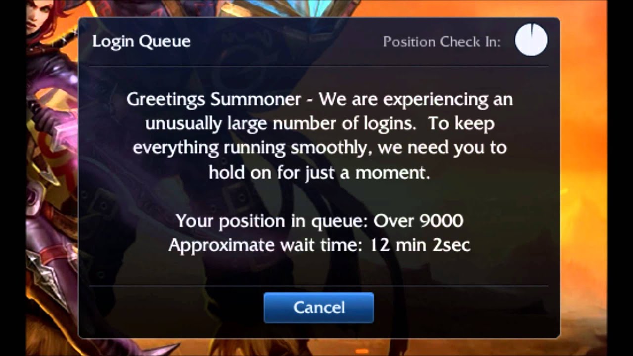 Over 9000 in queue League of Legends Riot Games - YouTube
