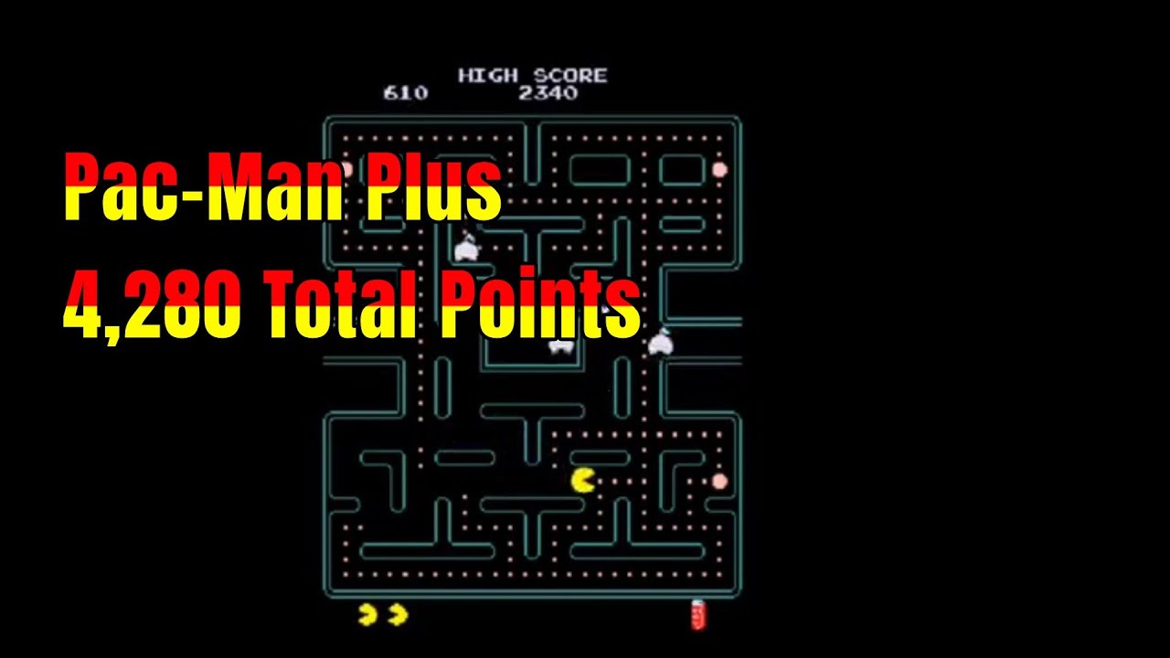 Pac-Man Plus Gameplay: 4,280 Total Points - YouTube