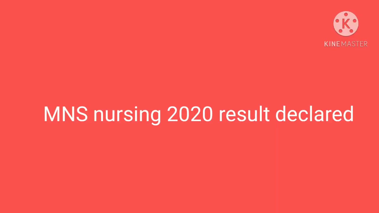 MNS nursing 2020 result declared - YouTube