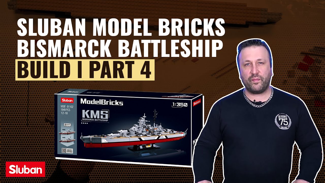 SLUBAN Model Bricks Bismarck Battleship Build | Part 4 | #askhearns ...