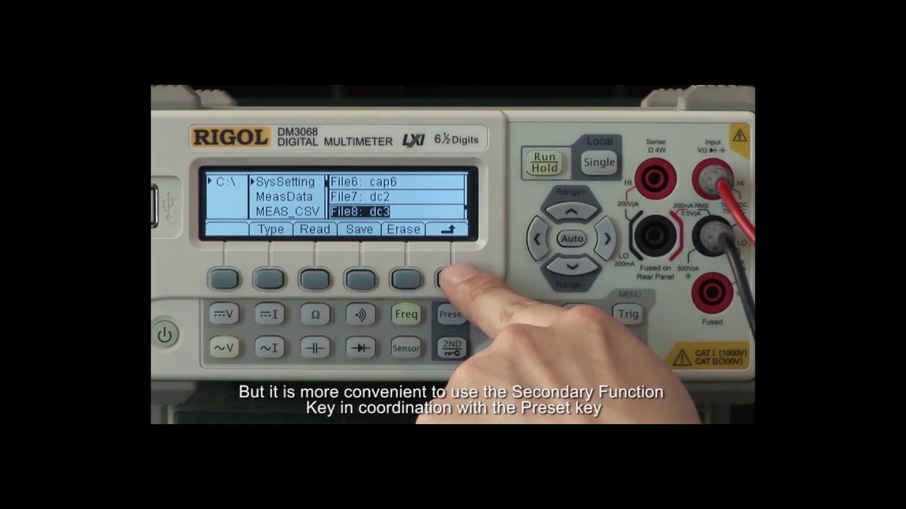RIGOL Multimeter - Use of 2nd Function Key by Saelig - YouTube