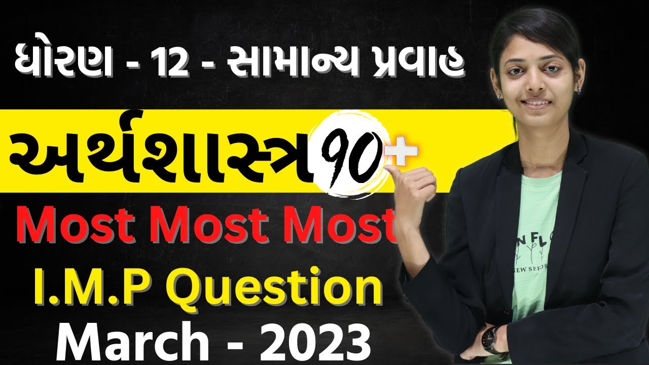 March 2023 Board Exam | Std 12 : Commerce - Economics | I.M.P ...