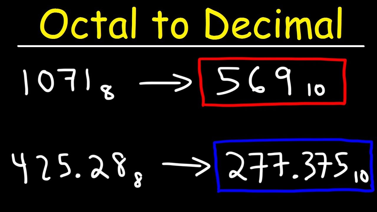 Octal To Decimal Conversion YouTube