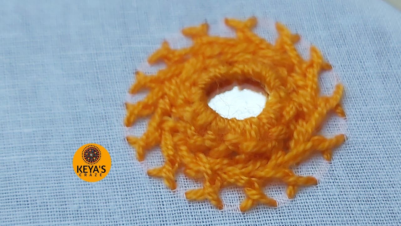 Tutorial-1025/Round mirror embroidery tutorial/@KeyasCraze /Beginners ...