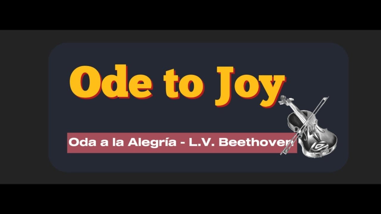 Ode to Joy play along / Oda a la Alegria / L.V. Beethoven ...