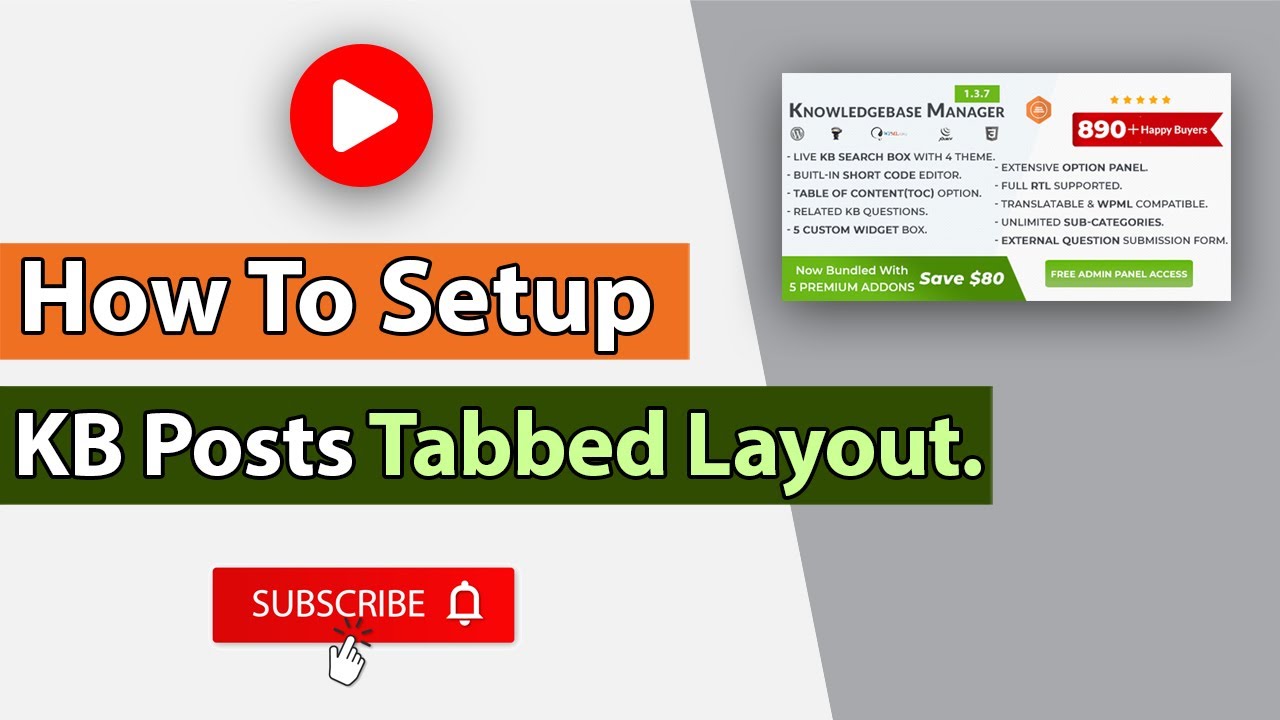 Tabbed Layout | BWL Knowledge Base Manager | WordPress Plugin | CodeCanYon - YouTube