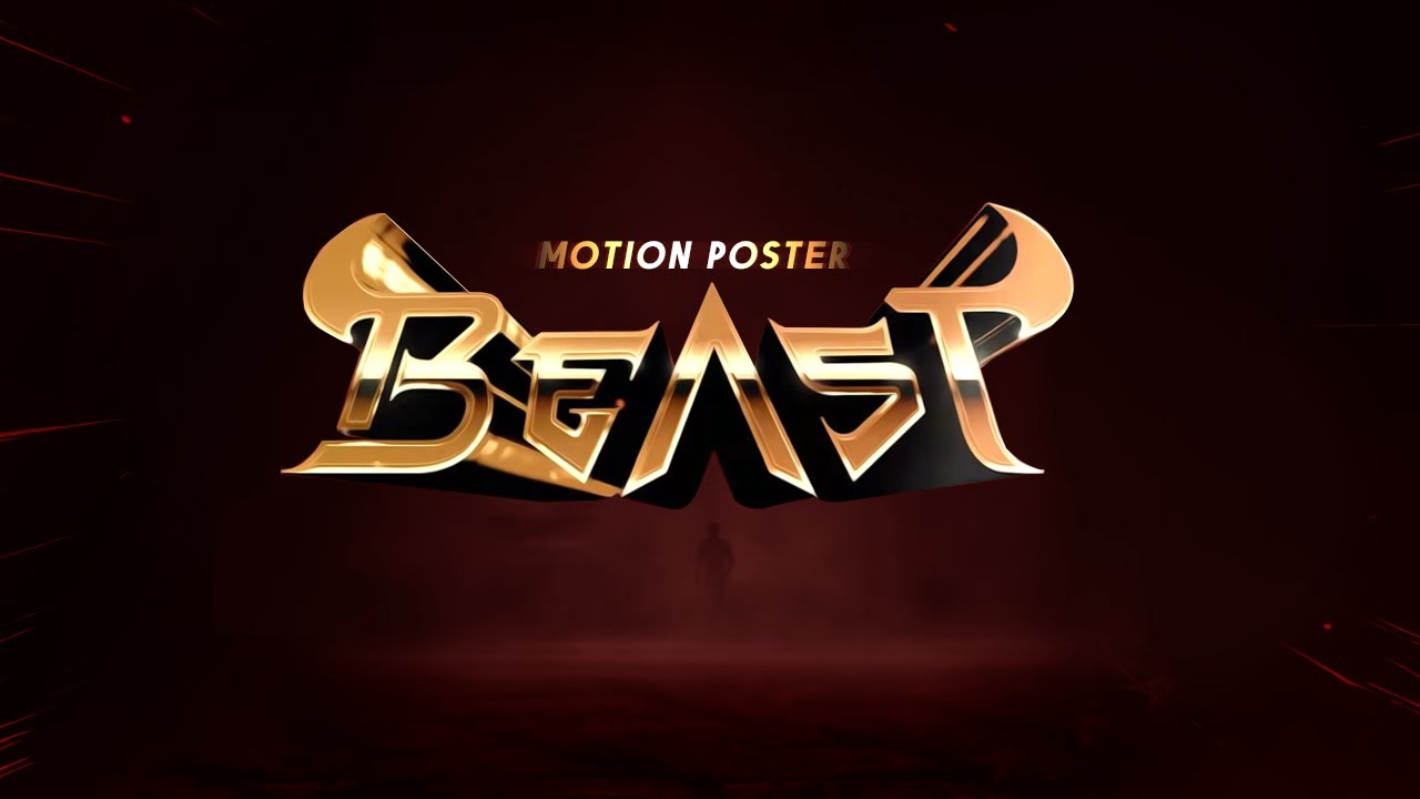 Beast Motion poster | Thalapathy Vijay| Pooja Hedge| Nelson| Anirudh ...