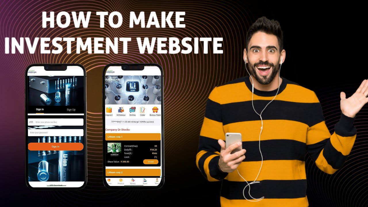 How to make investment website | investment website new design - YouTube