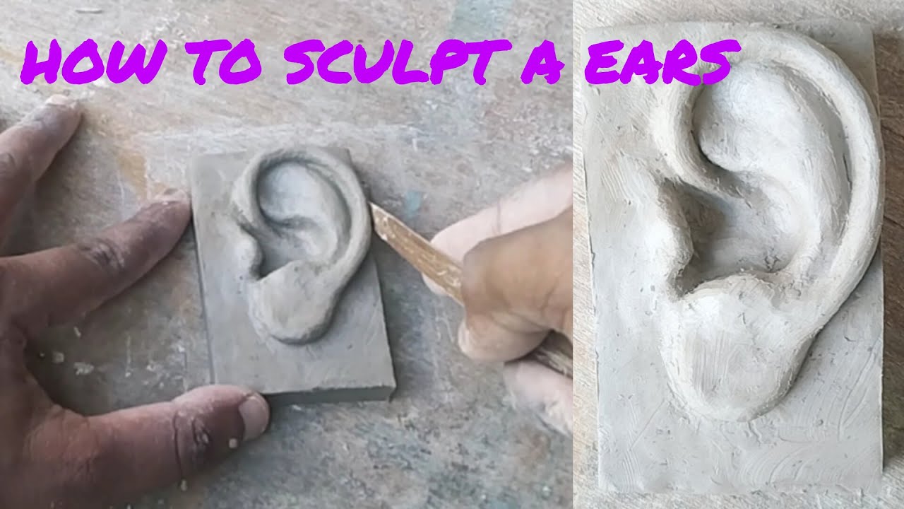 How to sculpt ear with clay | Human body parts modeling with few easy ...