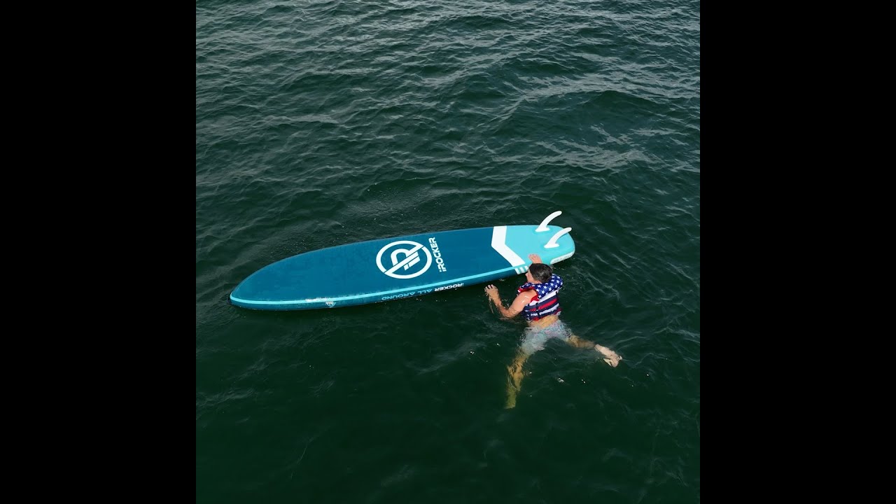 ALL AROUND 11'ULTRA Inflatable Paddle Board Surfing behind a Bailey ...