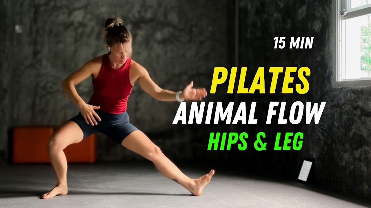15 Min Evening Pilates + Animal Flow or Flexible Hips & Legs - YouTube