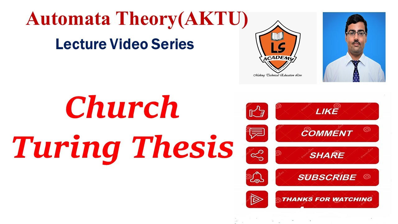 Church Turing Thesis | Church's Hypothesis | Theory of automata | TOC ...