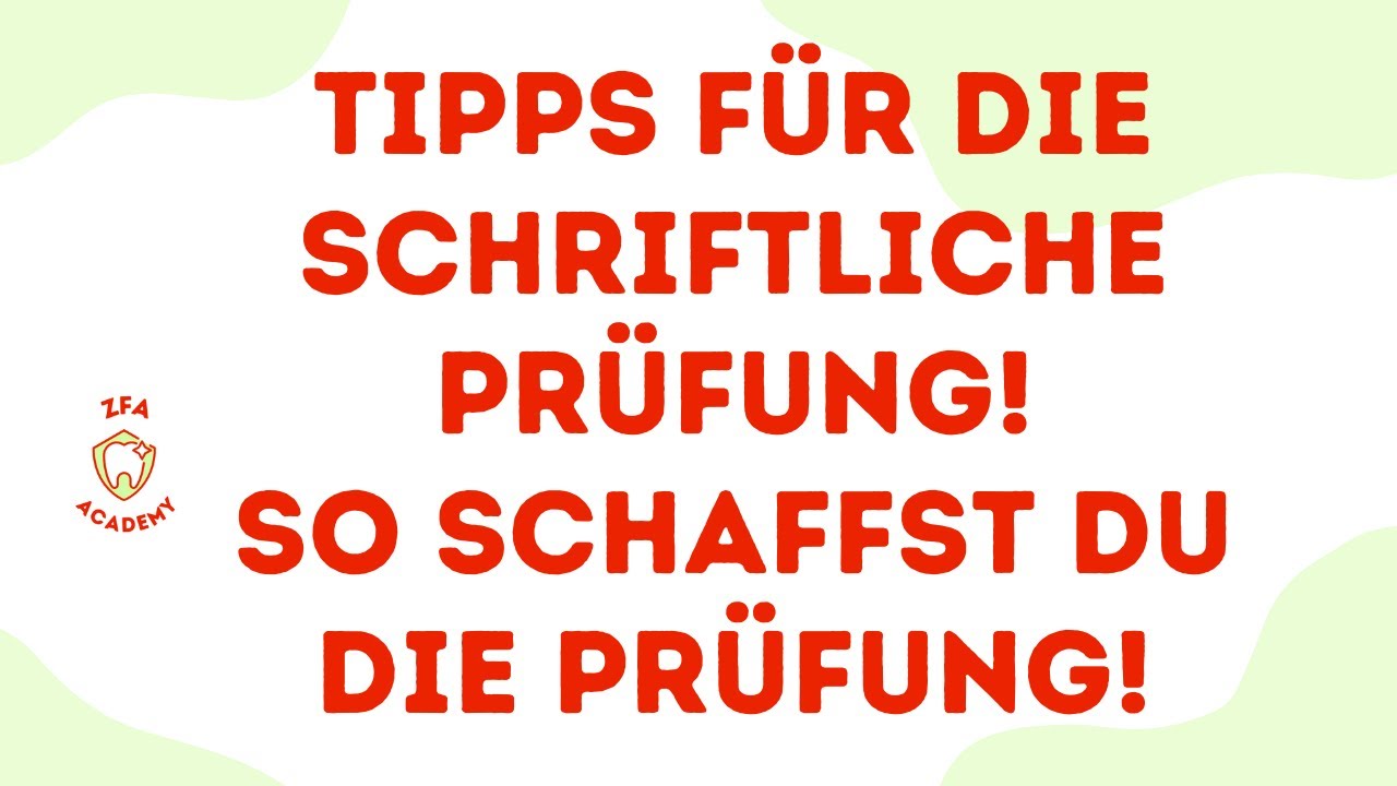 TIPPS für Deine schriftliche Abschluss- Prüfung - YouTube