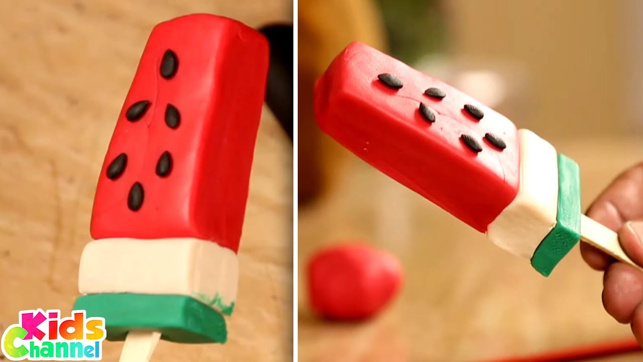 Watermelon Ice Cream Candy, Play Doh Videos for Kids, Learn Activities ...